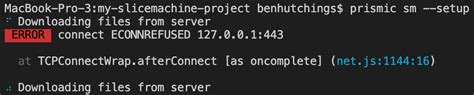 prismic sm setup error developing with prismic prismic people