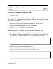 Hw12 Pdf CS 189 Fall 2017 Introduction To Machine Learning HW12 This Homework Is Due Tuesday