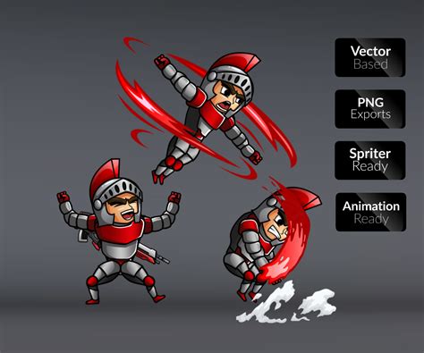 Red Spartan 2d Game Character Sprite Game Art Partners