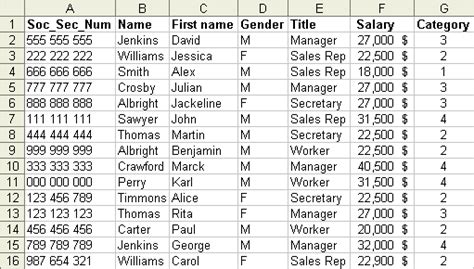 Microsoft Excel Data Lists