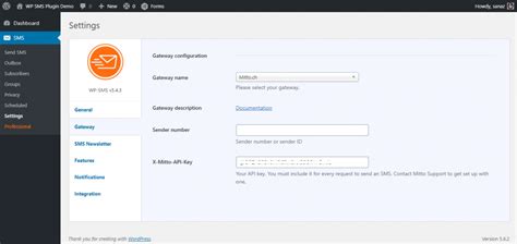 Mitto Gateway Configuration Wp Sms Wordpress Sms Plugin