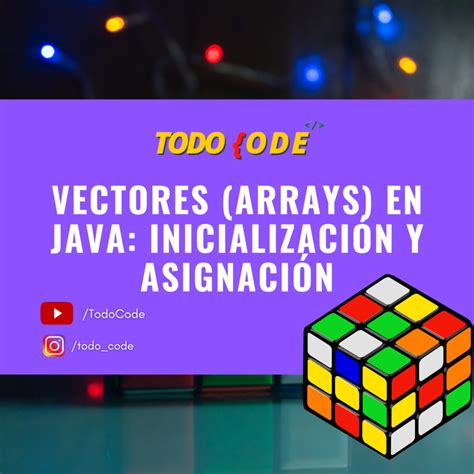 Declaración Inicialización Y Asignación De Vectores En Java Todocode