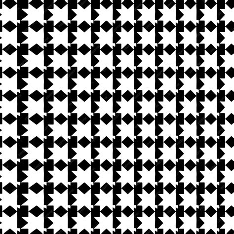 Premium Vector Houndstooth Pattern Black And White Vector Illustration
