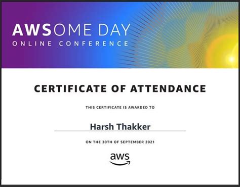 Harsh Thakker On Linkedin Awsomeday Aws Awscertification