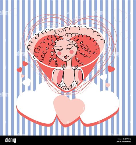 Girl Greeting Card Design Stock Vector Image And Art Alamy