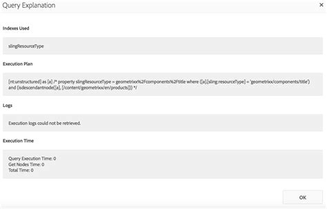 aem cq5 troubleshooting slow queries in aem