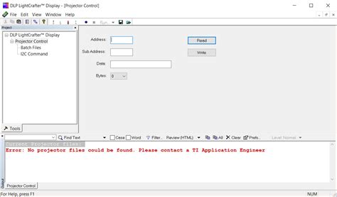 Dlplightcrafter Lightcrafter Gui Does Not Find Projector Dlp