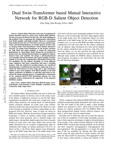 Pdf Dual Swin Transformer Based Mutual Interactive Network For Rgb D