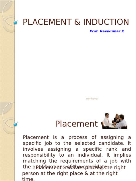 Placement And Induction Pdf