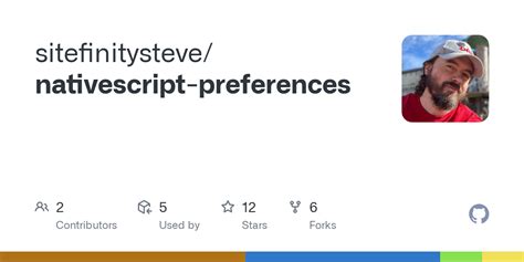 GitHub Sitefinitysteve Nativescript Preferences