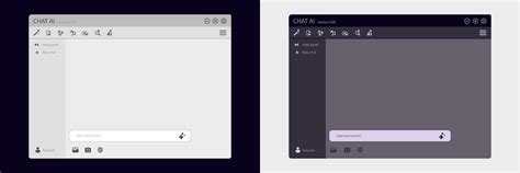 Ai Chat Interface Design With Light And Dark Theme Options For User Interaction 59474482 Vector