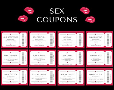 Sex Coupons Printable Naughty Gifts Sex Coupons For Him And Her Kinky Erotic Sexy Gift Sex