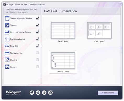 WPF Grid TreeList View And WPF Project Wizard The Progress Bar