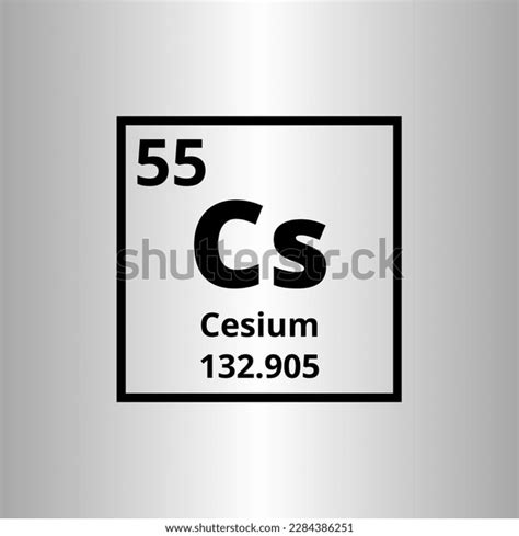 Cesium Cs Periodic Table Elements Vector Stock Vector Royalty Free 2284386251 Shutterstock