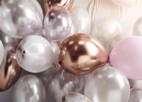 С днем рождения фон с воздушными шарами иллюстрация Ai Generativexd