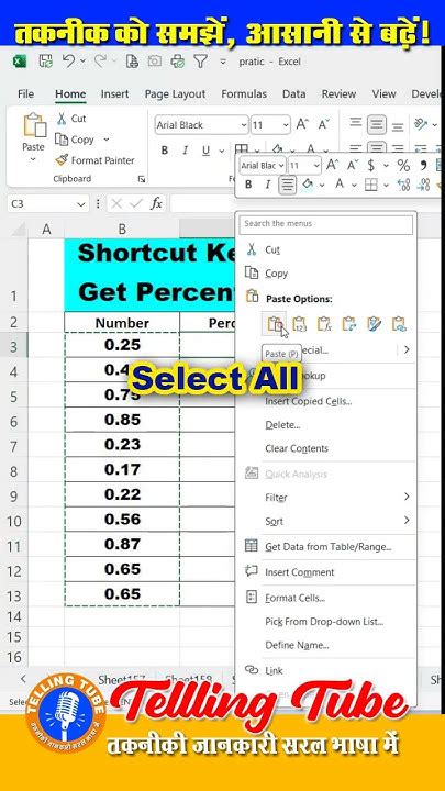 Percentage Made Easy With This One Shortcut Key Excel Tellingtube