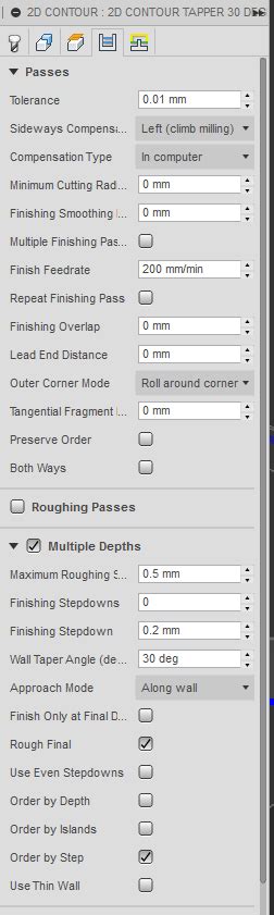Solved 2d Contour With 05mm Stepdown Is Milling Straight From 30mm Autodesk Community