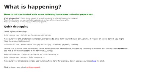 Connect Failed 111 Connection Refused While Connecting To Upstream · Issue 4785 · Mailcow