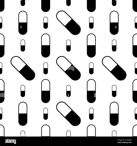 Seamless Pattern Of Capsule Pills Vector Art Illustration Stock Vector Image Art Alamy
