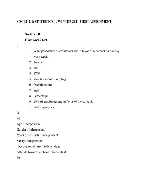Soci 212 4 Statistics I Winter 2021 First Assignment Soci 2124