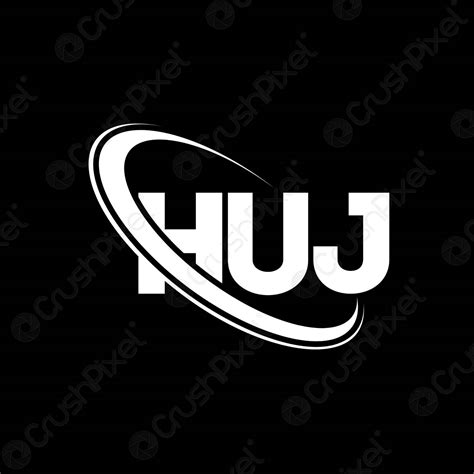 Huj Logo Huj Letter Huj Letter Logo Design Initials Huj Stock