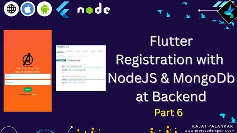 Flutter App User Registration With NodeJS MongoDb At Backend Part 6