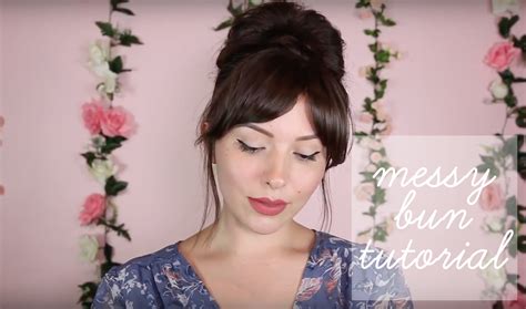 Messy Bun Tutorial Video How To Style Your Hair In A Messy Bun