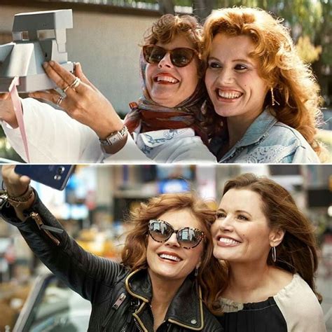Susan Sarandon And Geena Davis Recreating The Famous Selfie Shot From