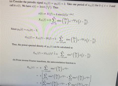 Solved Problem 1 Consider The Periodic Signal Shown In