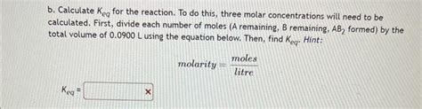 solved two chemicals a and b react according to the