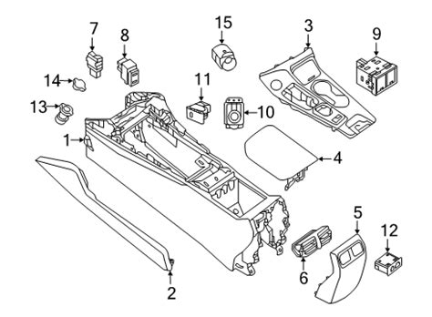 Center Console 2021 Nissan Maxima