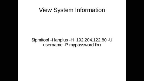 IPMItool How To View System Information YouTube