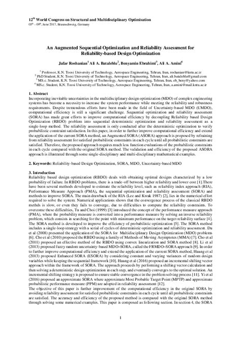 pdf an augmented sequential optimization and reliability assessment for reliability based