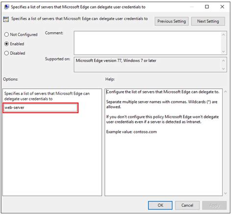 使用 Microsoft Edge 的 Kerberos 双跃点身份验证 （chromium） Internet Information