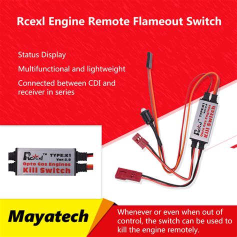 Rcexl 2 0 Opto Gas Engine CDI Kill Switch Flameout Switch For RC Model DLE Gasoline Engine