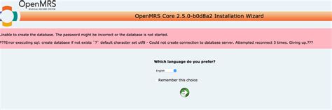 OpenMRS 2 5 0 Can T Connect To My Mysql Implementing OpenMRS Talk