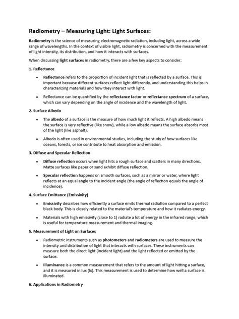 Computer Vision And Robotics Lecture Notes Pdf Color Light
