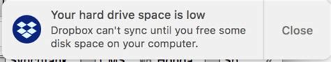 Fix Dropbox Cant Sync Not Enough Free Disk Space Error With Ease