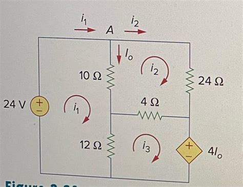 solved use mesh analysis to find the current io in the