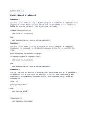 Python Programming Conditional Statements And Loops Course Hero