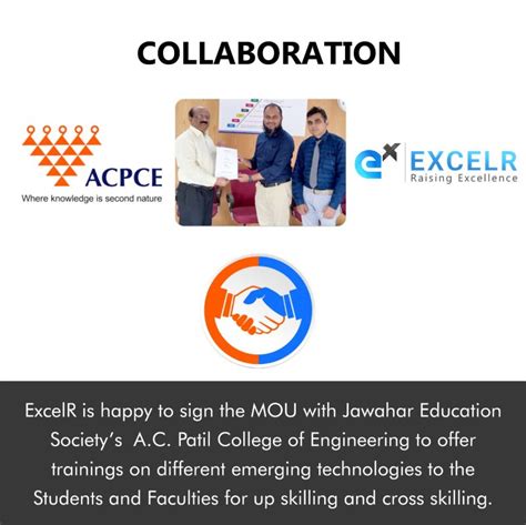 Excelr On Linkedin Excelr Collaboration Acpatilcollegeofengineering