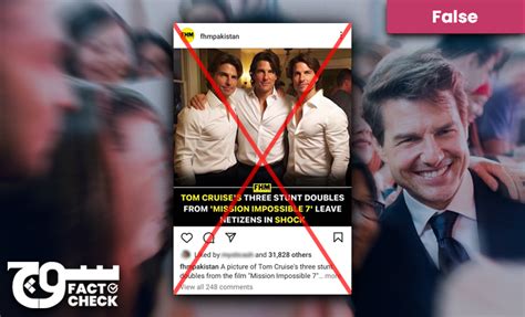 Picture Showing ‘stunt Doubles Of Tom Cruise Is Ai Generated