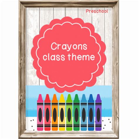 Crayons Class Theme Preschool Clever Wolfee