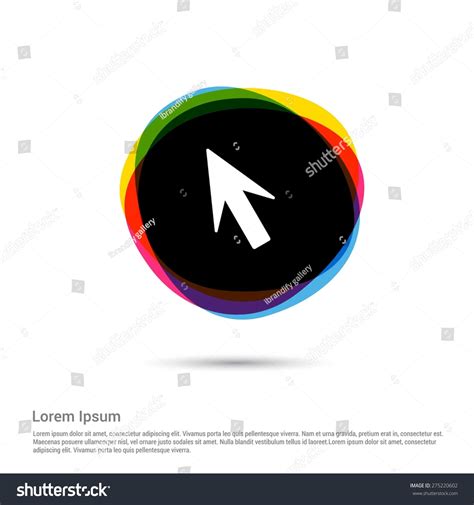 Mouse Arrow Cursor Icon White Pictogram Stock Vector Royalty Free Shutterstock
