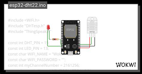 Esp32 Dht22 Thingspeak Copy Wokwi Esp32 Stm32 Arduino Simulator