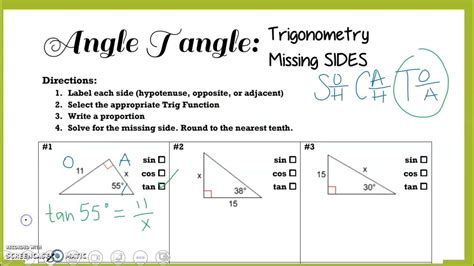 Angle Tangle Worksheet Video Tutorial Youtube