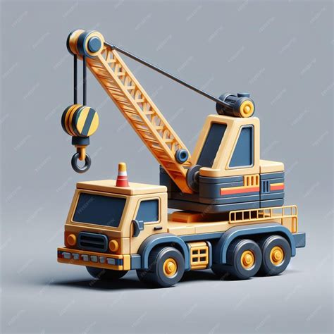 Premium Photo 3d Crane Modeling With Gray Background 3d Rendered