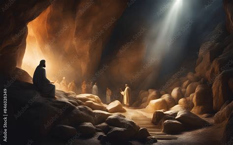 Muhammad Receiving The Revelation In The Cave Of Hira The Dim