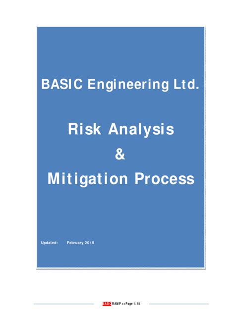 Basic Risk Analysis And Mitigation Process Pdf Risk Risk Management