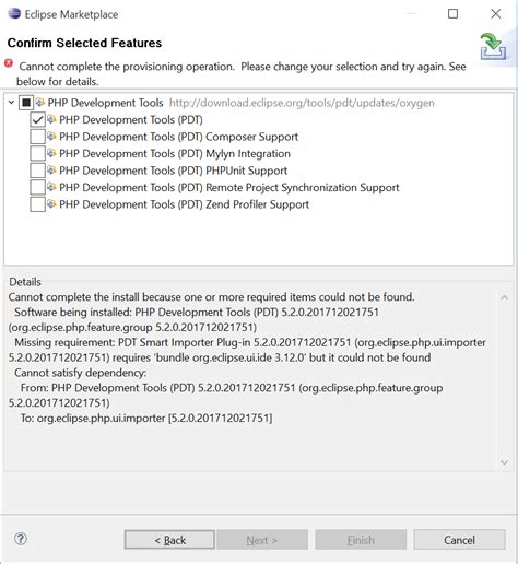 Php Missing Requirement Error While Installing PDT In Eclipse Indigo